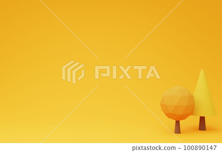 3D material_tree_autumn - Stock Illustration [100890147] - PIXTA