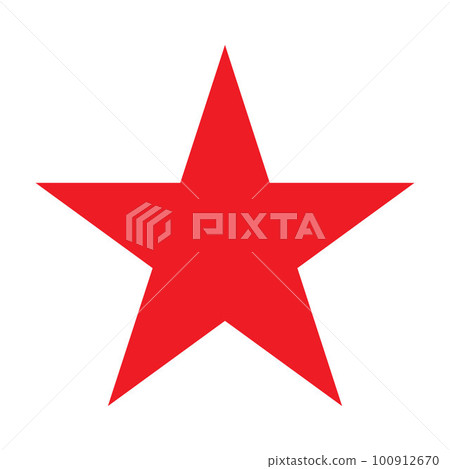 red star shape symbol, vector illustration of... - Stock Illustration ...