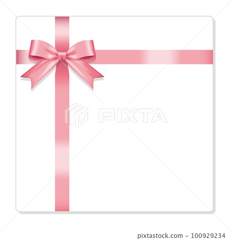 Ribbon frame pink ribbon - Stock Illustration [100929234] - PIXTA
