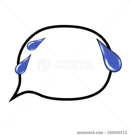 Round speech bubble with illustration of sweat - Stock Illustration ...