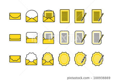 Envelope and letter paper icon / business /... - Stock Illustration ...