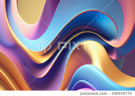 Colorful rainbow wave 3D gradient background - Stock Illustration ...