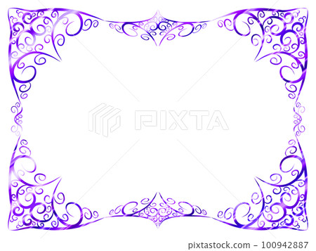Antique frame purple - Stock Illustration [100942887] - PIXTA