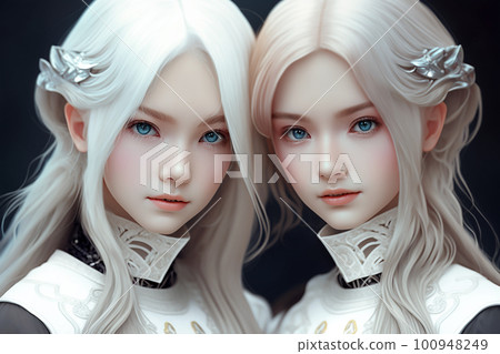 Two-body android/humanoid robot AI drawing... - Stock Illustration ...