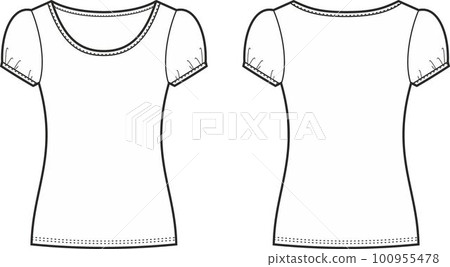 Woman summer top. Vector illustration. - Stock Illustration [100955478 ...