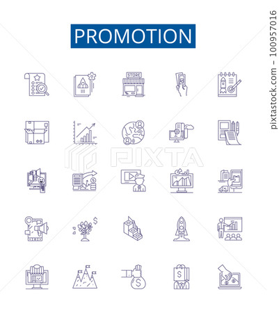 Promotion line icons signs set. Design...-插圖素材 [100957016] - PIXTA圖庫
