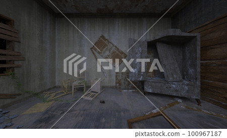 ruined room - Stock Illustration [100967187] - PIXTA