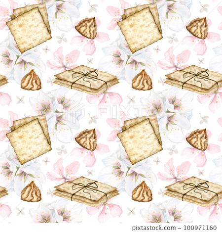 Matzah seamless pattern for the Jewish... - Stock Illustration ...