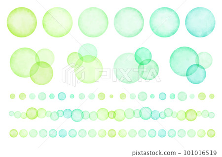 Watercolor style green dot frame and line... - Stock Illustration ...