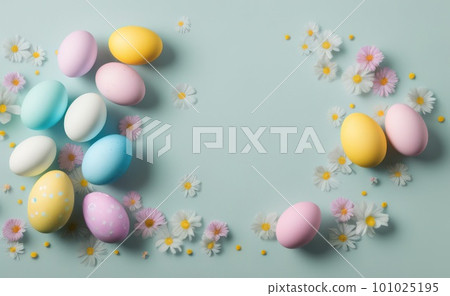 Minimalist, modern Easter background with... - Stock Illustration ...