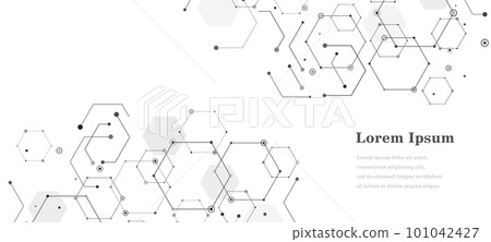 geometry abstract hexagon science background... - Stock Illustration ...