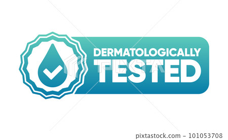 Dermatologically tested banner. Dermatology... - Stock Illustration ...