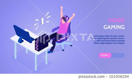 Video Gaming Horizontal Banner-插圖素材 [101056284] - PIXTA圖庫