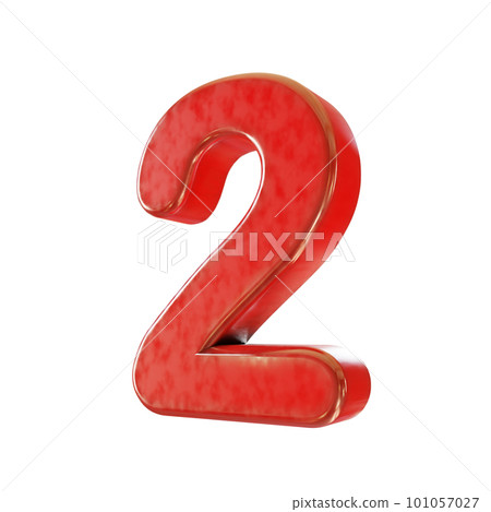 number, red, metal - Stock Illustration [101057027] - PIXTA