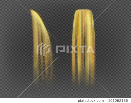 Realistic sand falling isolated on transparent - Stock Illustration ...