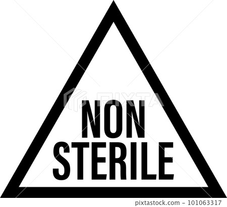 Non sterile iso on white background. Non... - Stock Illustration ...