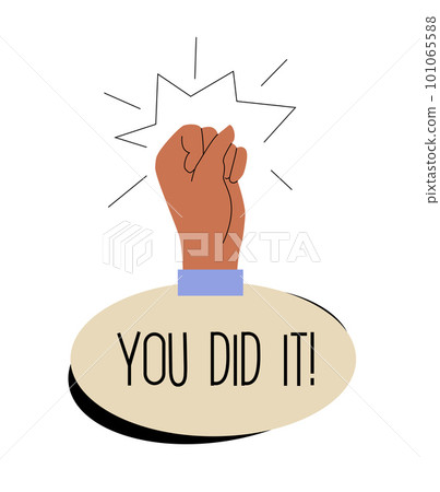 You Did It Sticker Template - Stock Illustration [101065588] - PIXTA