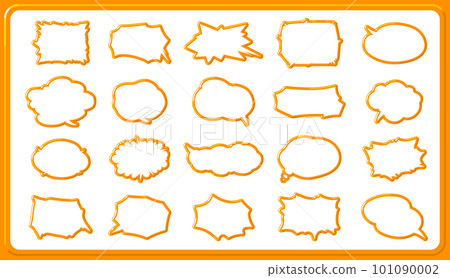 speech bubbles of various shapes - Stock Illustration [101090002] - PIXTA