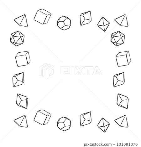 Black dice frame in square shape, hand drawn - Stock Illustration ...
