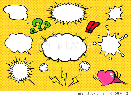 American comic style balloon design set 2 - Stock Illustration ...