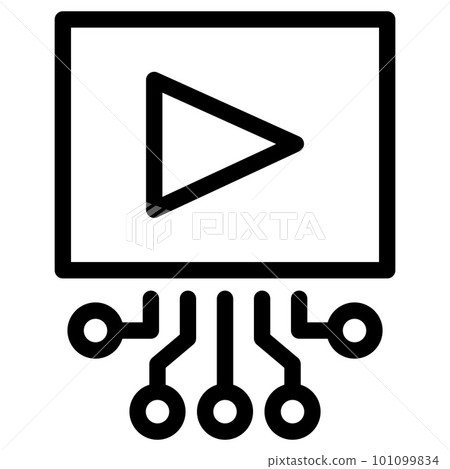 Video and AI icon illustration material - Stock Illustration [101099834 ...