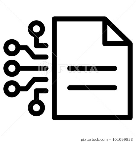 Document file and AI icon illustration material - Stock Illustration ...