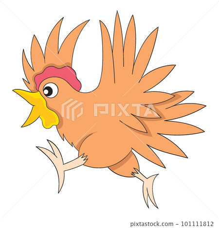 Scared Chicken Clip Art