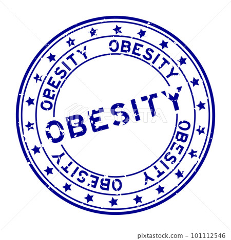 Grunge blue obesity word with star icon round...-插圖素材 [101112546] - PIXTA圖庫