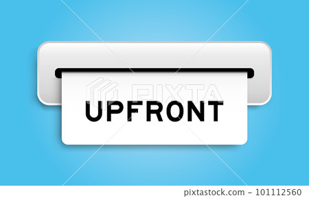 White coupon banner with word upfront from...-插圖素材 [101112560] - PIXTA圖庫