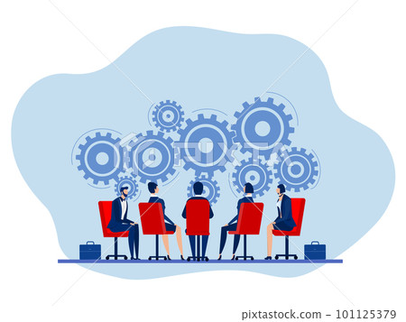 Gears idea management concept, Team business... - Stock Illustration ...
