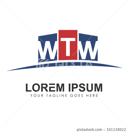 WTW Monogram Logo Initial Letters - Stock Illustration [101138022] - PIXTA