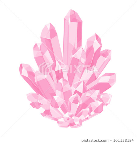 Gemstone illustration_rose quartz - Stock Illustration [101138184] - PIXTA