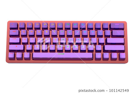 Realistic computer keyboard in trendy style... - Stock Illustration ...