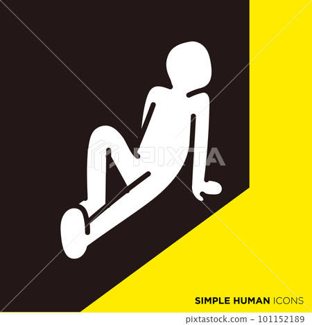 Simple human icon series, hiding person - Stock Illustration [101152189 ...