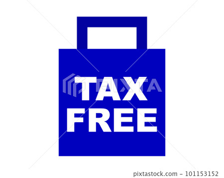 blue tax free icon 1 - Stock Illustration [101153152] - PIXTA
