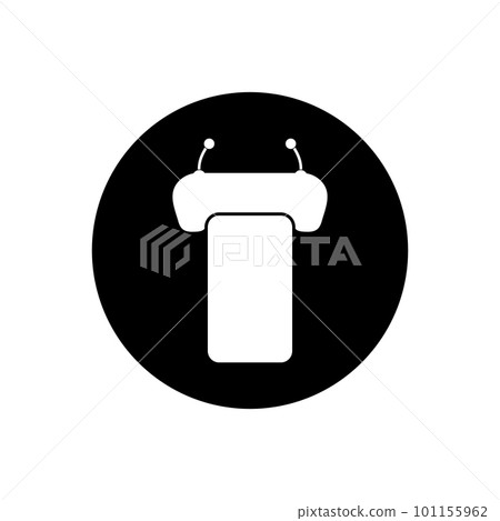 Business Speech Table Button Icon. Editable... - Stock Illustration ...