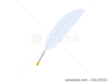Feather pen made from bird feathers - Stock Illustration [101178511 ...