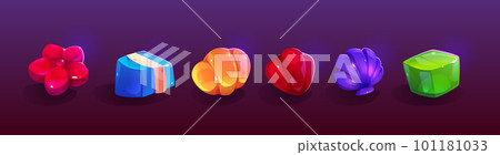 Cartoon jelly candy ui interface vector button - Stock Illustration ...