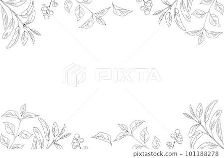 Simple hand drawn plant line drawing... - Stock Illustration [101188278 ...