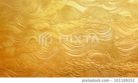 Antique gold Japanese style background "AI... - Stock Illustration ...