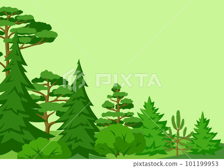 Spring or summer forest. Background with... - Stock Illustration ...