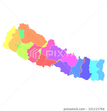 Nepal map colorful icon - Stock Illustration [101215768] - PIXTA