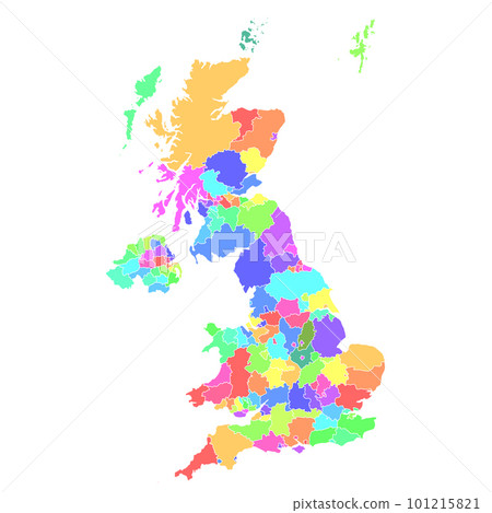 United Kingdom map colorful icon - Stock Illustration [101215821] - PIXTA