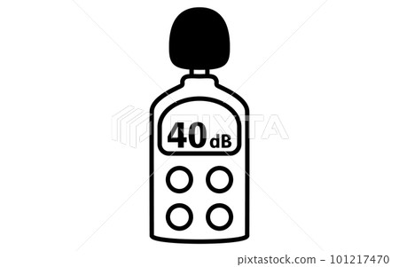 Image icon of sound level meter showing noise... - Stock Illustration ...