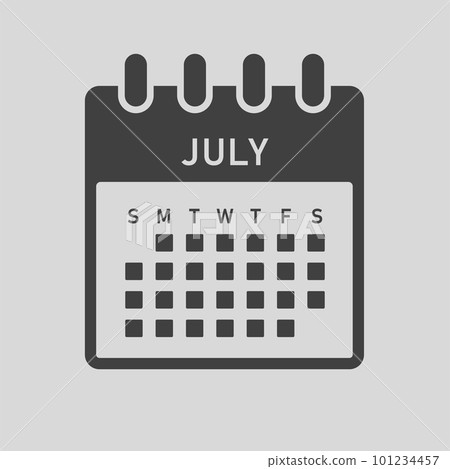 Vector template icon page calendar, month July - Stock Illustration ...