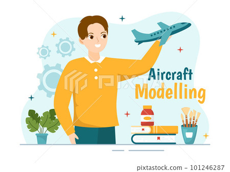 Aircraft Modelling and Crafting Illustration... - Stock Illustration ...