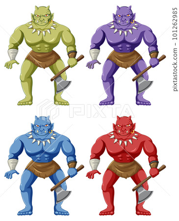 Set of troll cartoon character - Stock Illustration [101262985] - PIXTA