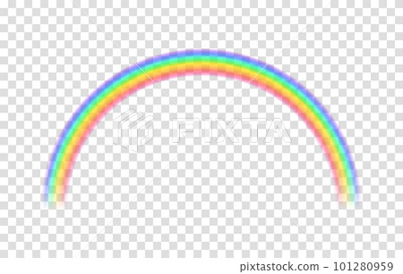 Transparent rainbow. Vector illustration. - Stock Illustration ...