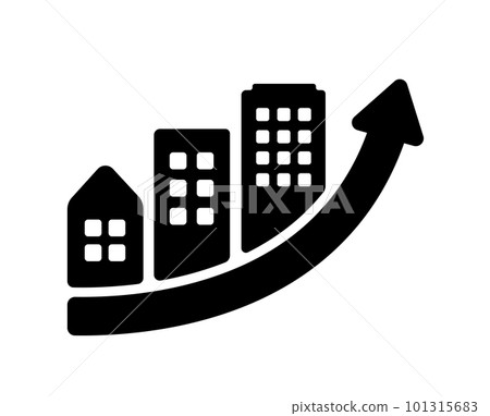 Urban development, town development, land price... - Stock Illustration ...