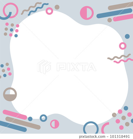 Geometric pattern square frame dull color... - Stock Illustration ...
